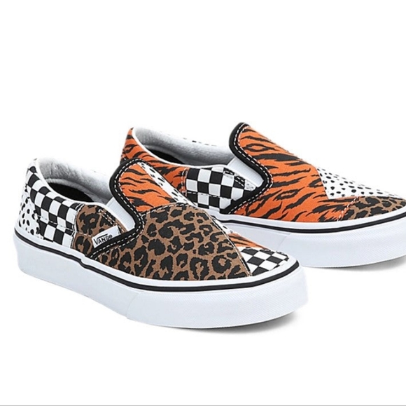 Vans | Shoes | Classic Patchwork Dalmatian Slip On Vans | Poshmark